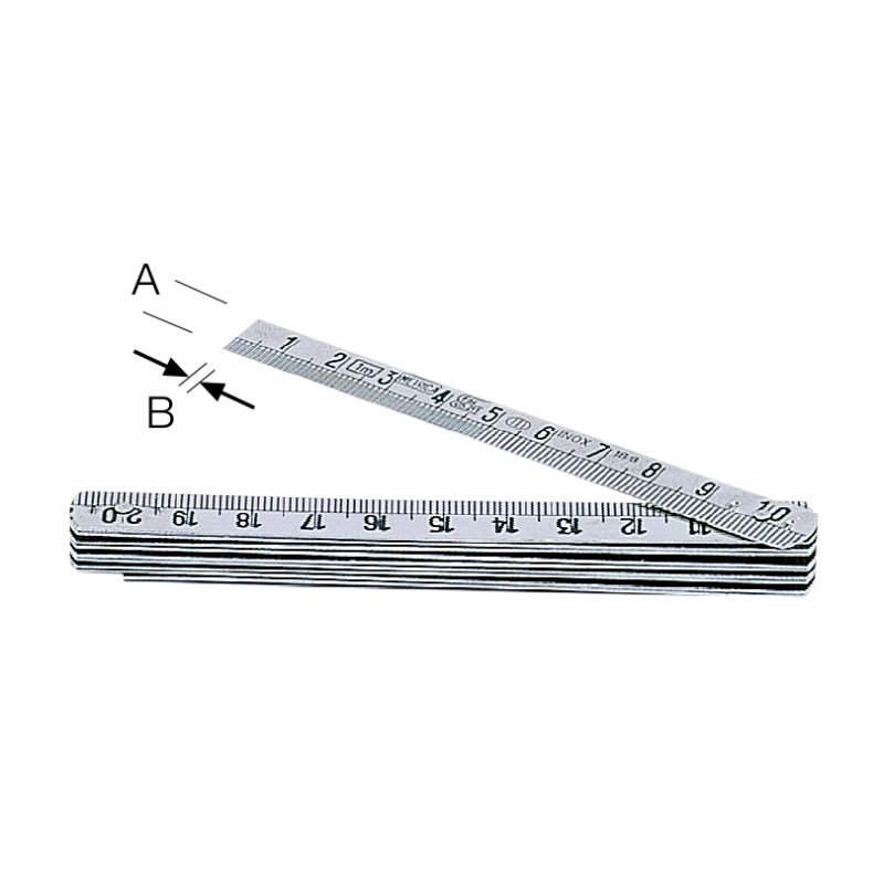 1 Metro - 2 Metri - Acciaio Inox | Folding Rules and Tailor's Rules ...
